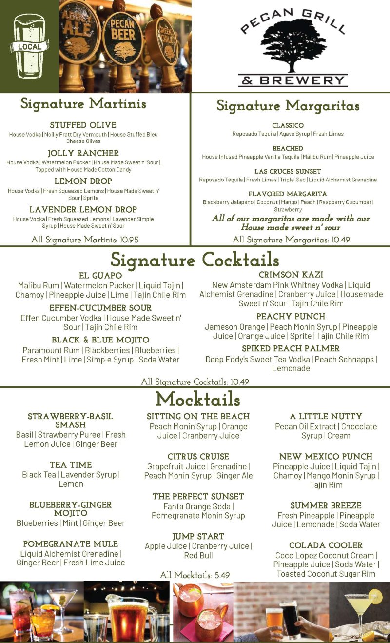 Menus – Pecan Grill & Brewery